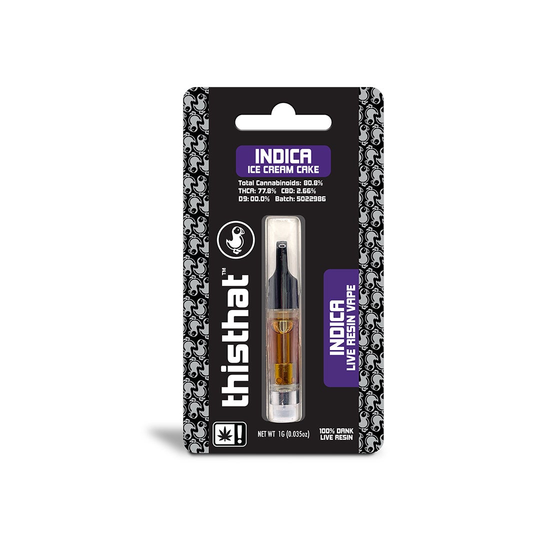 Ice Cream Cake THCA Live Resin Cart - Indica - 1G | Wyatt Purp's Dispensary